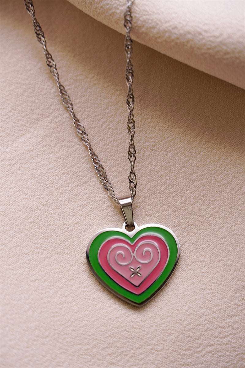 Hmong Snail Heart Necklace - Gold/Silver – Her Charm Box
